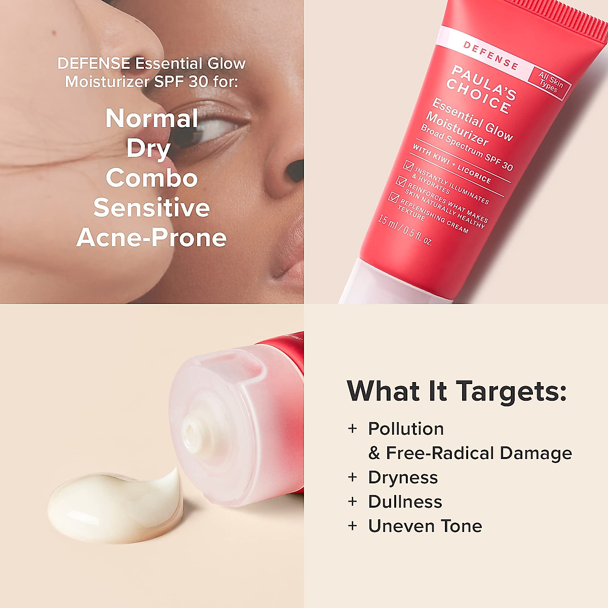 Paula's Choice DEFENSE Essential Glow Mineral Moisturizer with SPF 30