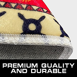 Boho Half Round Indoor Entrance Rug Doormats 36x24 Inches Absorbent Non-Slip Bedroom Front Back Outdoor Welcome for Entryway Machine Washable, Bohemia Ethnic Style Pattern