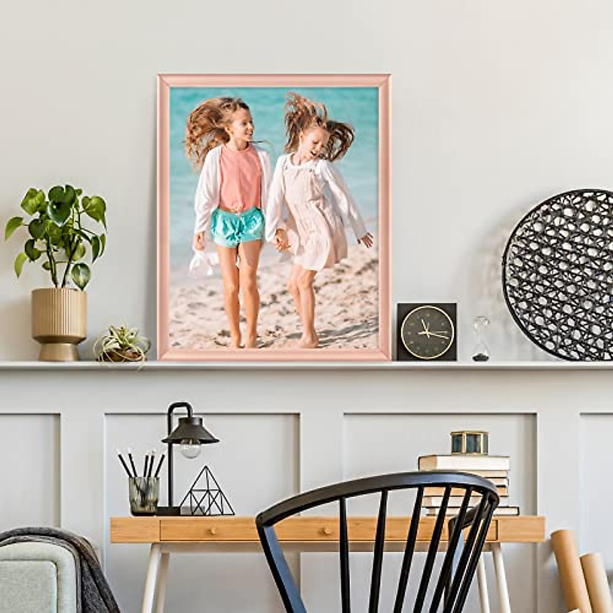 KSROECUD 16x20 Frames Set of 2 with High Definition Plexiglass, 16x20 Picture Frames for Wall, Rose Gold