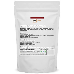 mGanna 100% Natural Moroccan Red Clay Powder for Hair Masks, Scrubs, Creams and Soap Making 0.5 LBS / 227 GMS