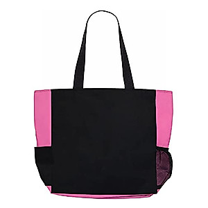 Fight Like a Girl Knockout Dakota 5-Pocket Tote Bag for Breast Cancer Awareness - Pink