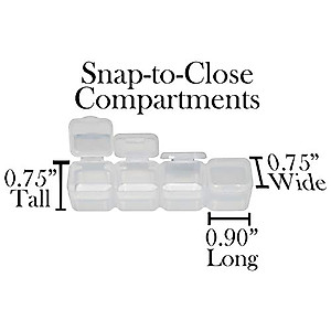 6 Pack Diamond Painting Storage Boxes, 28 Grids Per Case for a Total of 168 Snap to Close Compartments for Resin Diamonds, Beads, Nail Rhinestones, and More - SciencePurchase