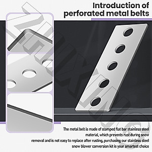 100% 304 Stainless Snow Blower Impeller Modification/Rubber Ki, 3/8inch 3-Blade Universal - Modifies 2-Stage Machine Including Installation Hardware, Repeated and Use Durable in Various Conditions (3)