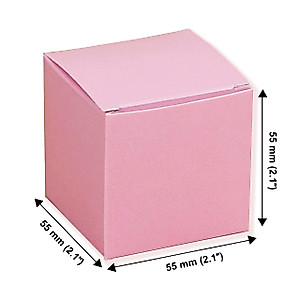 WonderPack Paper Boxes for Packaging - Pink Shipping Boxes - Cardboard Gift Box 2.1х2.1x2.1 Inches 6 Pack