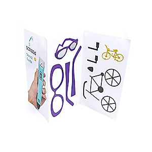 SCRIB3D P1 3D Printing Pen with Display - Includes 3D Pen, 3 Starter Colors of PLA Filament, Stencil Book + Project Guide, and Charger