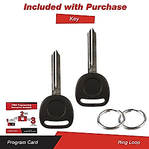 KeylessOption Keyless Entry Remote Car Key Fob Key for Chevy Trailblazer GMC Envoy (Pack of 2)