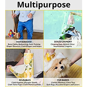 AIR PURIFYING & ODOR ELIMINATING Small Hamper for Specialty Loads - Hanging Laundry Hamper Bag - Nursery Hamper & Potty Training Kids Hamper - Hanging Hamper - Over the Door Laundry Hamper