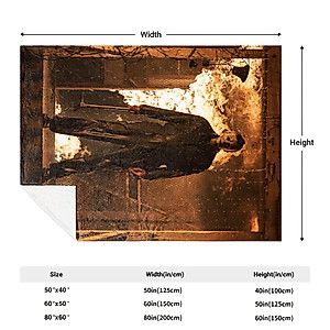 Sharkiss-Michael Myers Blanket Soft Cozy Throw Blanket Flannel Blankets for Bed Couch Car Living Room Plush Bed Blanket (40x50in), (mt-5566-555)