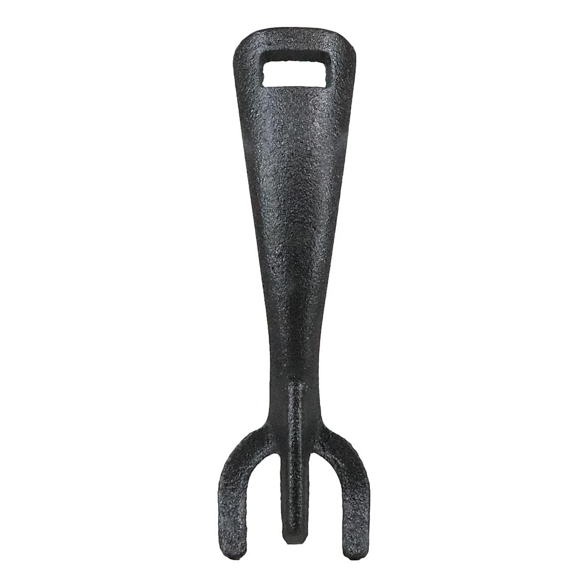 Ebros Personal Size 10.5" By 7" Enamel Coated Cast Iron Sizzling Fajita Skillet Ridged Japanese Steak Plate With Handle and Wood Base For Restaurant Home Kitchen Cooking Pan Grilling Meats Seafood