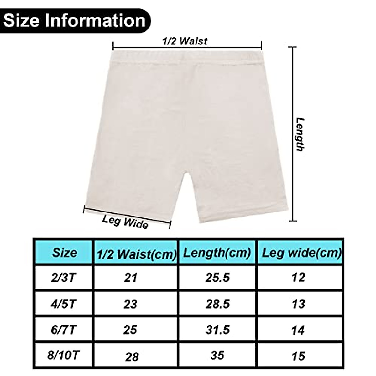 Resinta 6 Pack Dance Shorts Girls Bike Short Breathable and Safety 6 Color