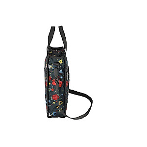 LeSportsac Keepsake Memory Small North/South Tote Crossbody + Top Handle Handbag, Style 3538/Color E465, Whimsical Hearts, Handbags, Flowers & Jewels, Celebrate 1974 Iconic Debut