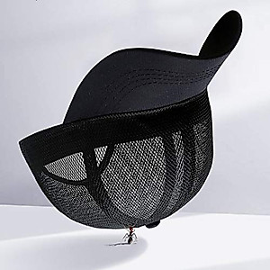 Weiliru Summer Men and Women Mesh Baseball Cap Outdoor Breathable Caps Casual Hat for Travel(A-Black,One Size)