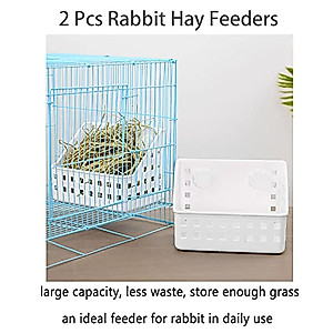 Tfwadmx Rabbit Hay Feeder Hay Rack Manager Holder Plastic Food Bowl Use for Grass Ideal for Bunny Guinea Pig