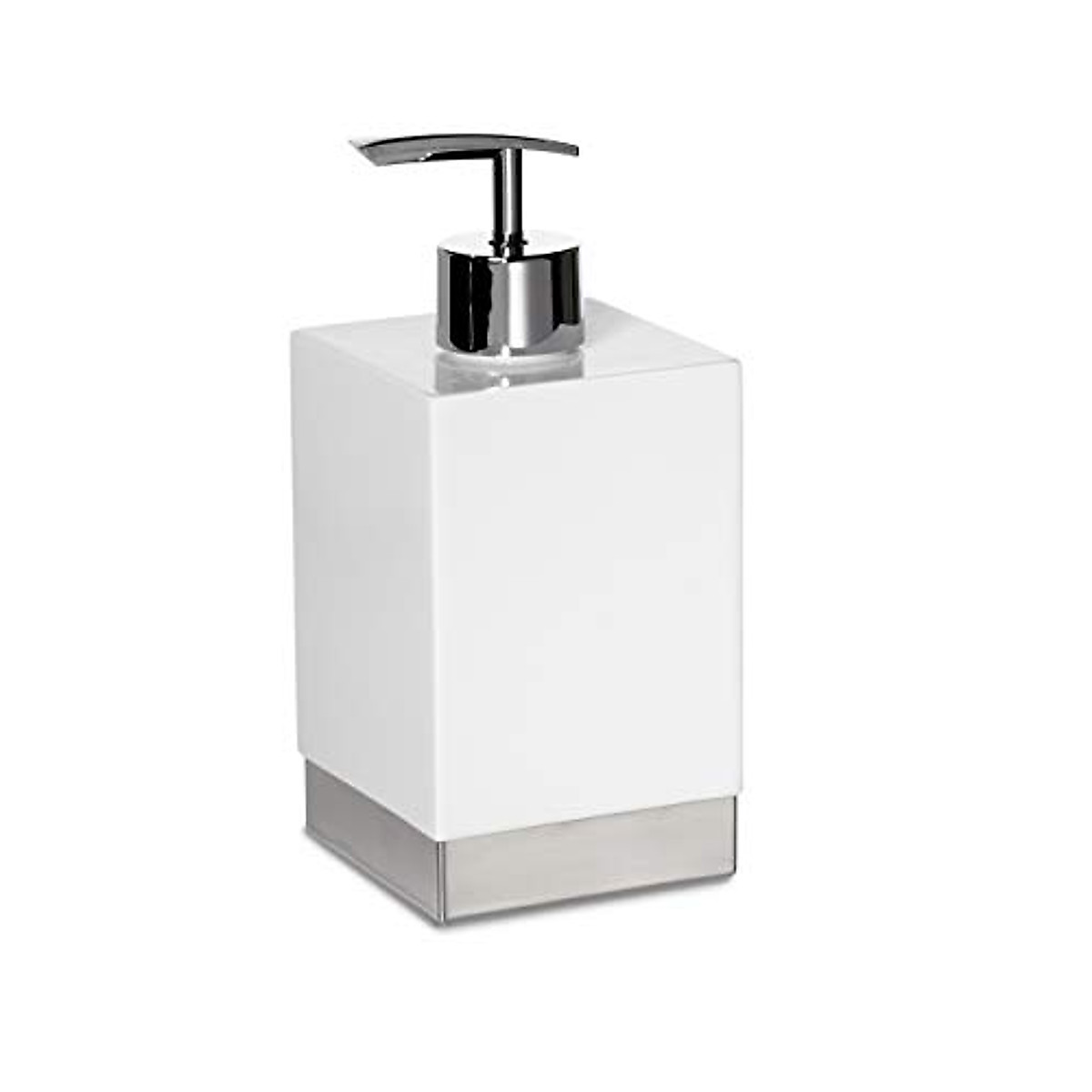 Roselli Trading Company Suites Bath Accessory Set, White/Stainless Steel Trim