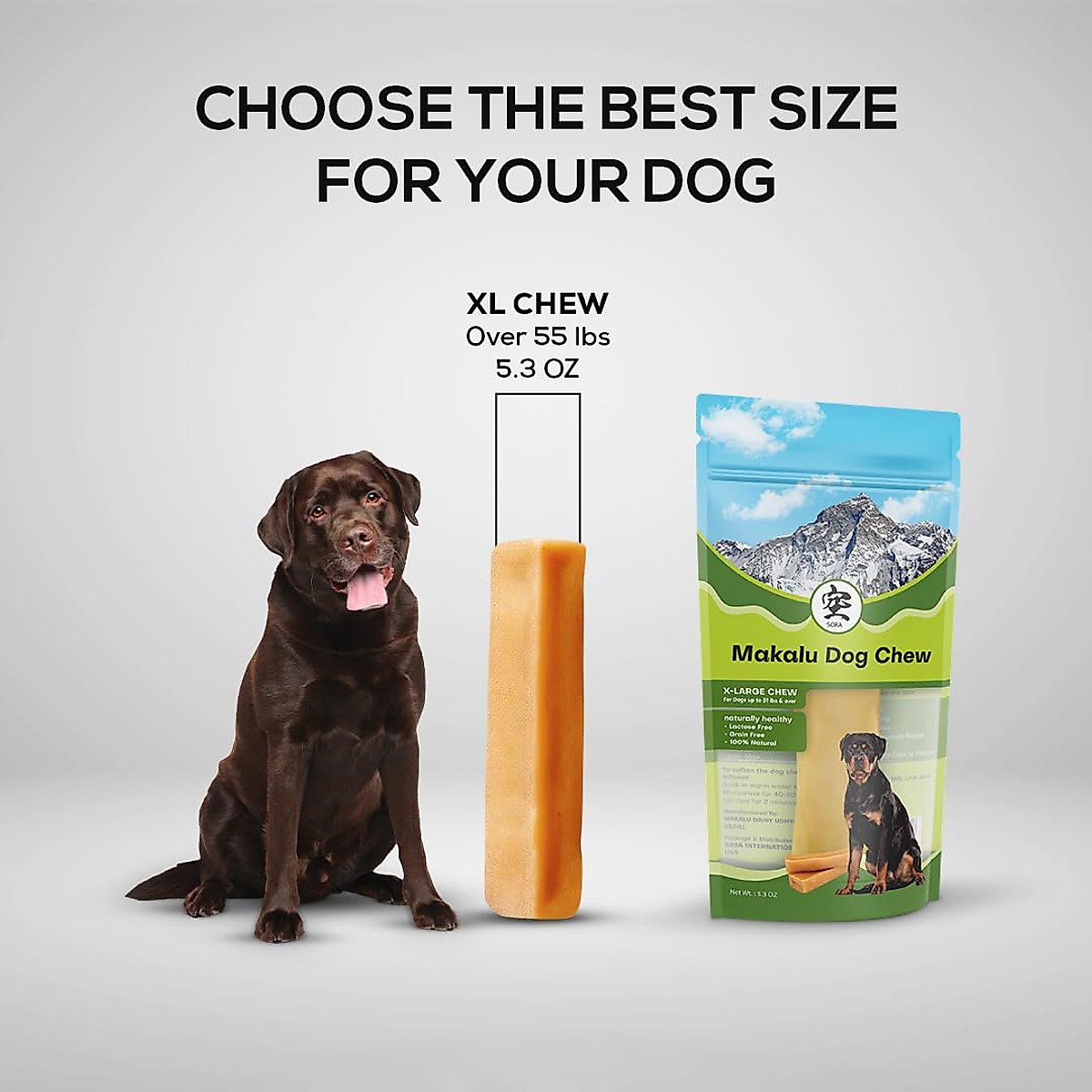 MAKALU DOG CHEW, Odor-Free Bully Sticks (15Ibs and Under) Milk Chews for Pups, Healthy Single Ingredient Chew Treat for Aggressive Chewers, Best Dental Dog Treats