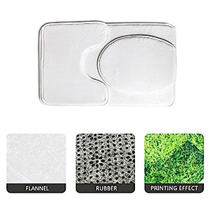 Apular Fashion 3 Piece Bath Rugs Set Boy Football Pattern Non Slip Ultra Soft Bathroom Accessories Mats, U Shape Mat and Toilet Lid Cover Mat Bath Mats