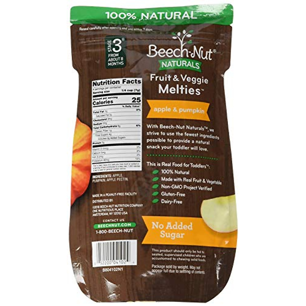 Beech-Nut Melties Apple & Pumpkin Fruit/Veggie, 0.11857142857142856 Oz