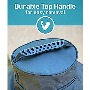 TUFFDURA Grill Cover for Big Green Egg, Kamado Joe and Char-Griller Akorn - Fade Resistant Waterproof Fabric