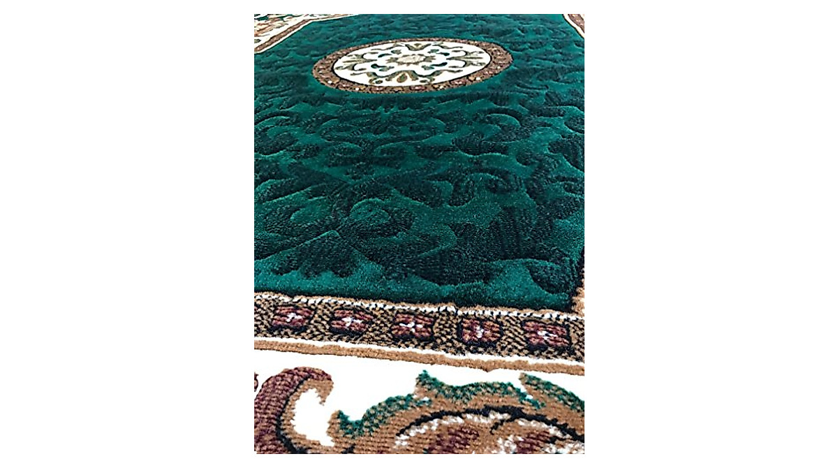 Kingdom Traditional Hunter Green Area Rug - 8x10 Persian