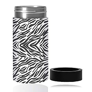 Smart Coolers - New 2020 Slim Can Cooler Coozie for White Claw Sleeve 12 oz Skinny Can - Soft Insulated Slim Sleeve for Beer, Soda & Cold Beverages - Standard Size Can Coozie Holder - Zebra