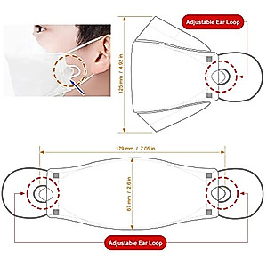 [20 Pack] :: Authentic :: BLUNA [KIDs/SMALL] KF94 Facefit Ergonomic 3D Adjustable Strap Korean Face Mask, White [Made in Korea][Individual Package] for Small Kids Children