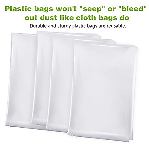 4 Pieces Dust Collector Bags Compatible with Harbor Freight Central Machinery 70 Gallon, Replacement Plastic Clear Dust Collectors for Woodworking, Compatible with Meeting Spec for 97869, 61790 Model
