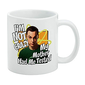 GRAPHICS & MORE Big Bang Theory Sheldon Cooper I'm Not Crazy Ceramic Coffee Mug, Novelty Gift Mugs for Coffee, Tea and Hot Drinks, 11oz, White