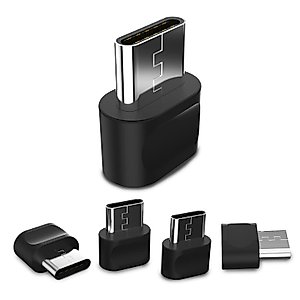 ECHZOVE 4-Pack USB Type C Adapter, Designed PS5 Controller Charging Station, Detachable Compatible with Many PS5 Controllers with Type-C Charging, Prevent Scratches on The DualSense Controller