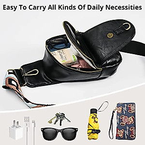 Sling Bag for Women,Crossbody bags for Women,Sling bag,PU leather crossbody sling bags fanny packs Chest Bag for traveling
