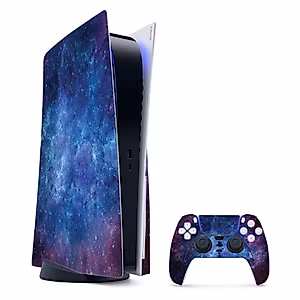 MightySkins Gaming Skin for PS5 / Playstation 5 Bundle - Nebula | Protective Viny wrap | Easy to Apply and Change Style | Made in The USA
