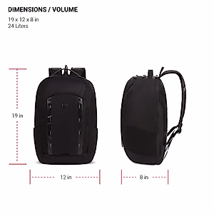 SwissGear 8119 Laptop Backpack, Black, 19 Inches