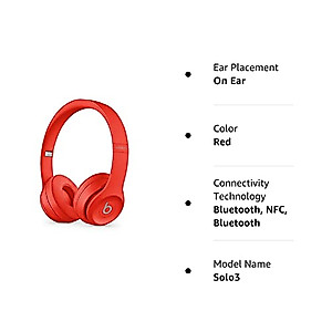 Beats by Dr. Dre - Beats Solo3 Wireless On-Ear Headphones - Red (Renewed)