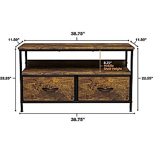 Sorbus TV Stand Dresser with 2 Drawers - Television Riser Chest with Storage - Bedroom, Living Room, Closet, & Dorm Furniture