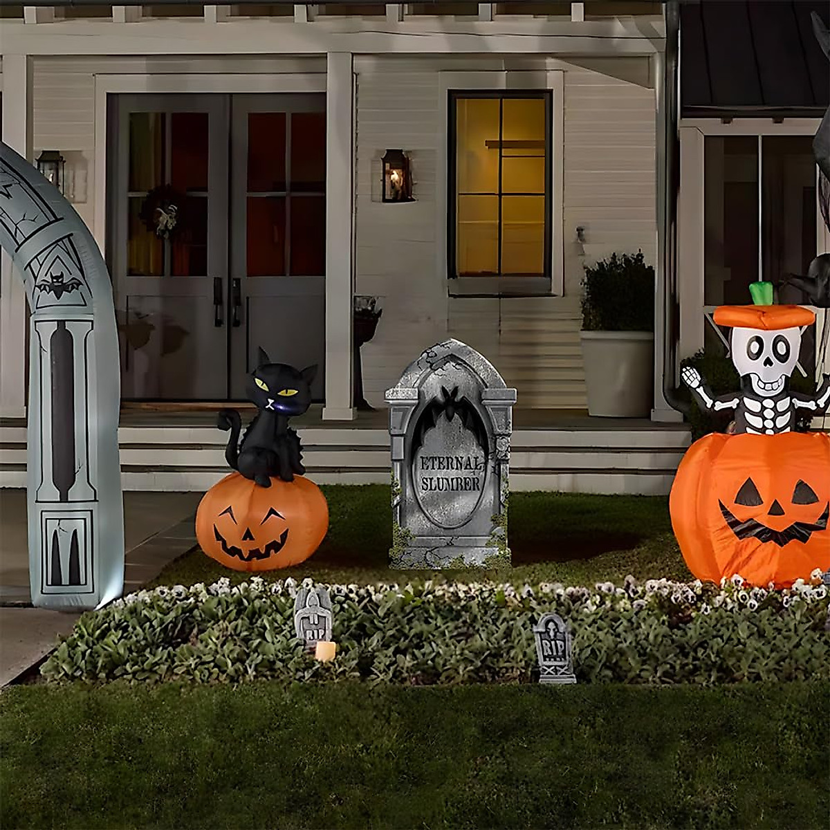 Eternal Slumber Foam Tombstone - 22" (1 Count) - Spooky & Realistic Party Decor for Haunted Houses, Halloween Celebrations