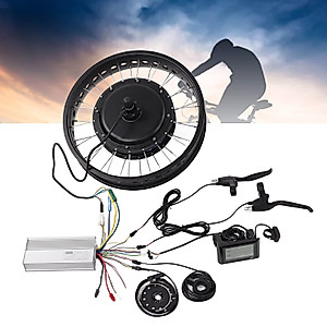 Dilwe Electric Bike Conversion Kit, 1500W Electric Snowmobile Electric Bike Motor Kit with Controller 20 Inch Rear Wheel Waterproof Electric Conversion Kit
