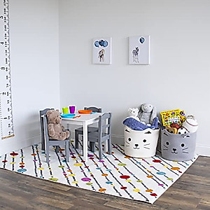 Humble Crew, Ivory and Grey Set of 2 Cotton Cat Rope Baskets with Handles