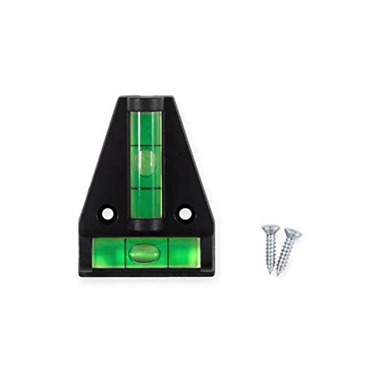 Camco RV T Level | Assists You in Leveling Your RV | For Front-to-Back and Side-to-Side Leveling | Screw-Mounted (25543), Green,black