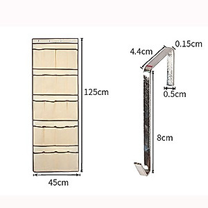 YJYdada 20 Pockets Hanging Over Door Shoe Organiser Storage Rack Bag Box Wardrobe Hook (Hot Pink)