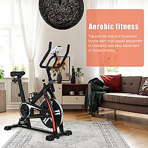 Exercise Bike Recumbent Cycling Bike Indoor Cycle Stationary Workout Equipment with Multi-Speed Adjustment of Resistance and Pulse LCD Display for Home Office