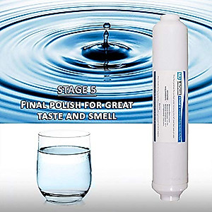 NU Aqua Platinum Series Reverse Osmosis Filtration System Replacement Filters Universal RO System Cartridges (1, Carbon Post Filter)