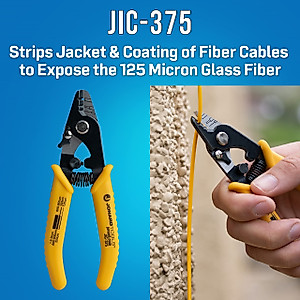 Jonard Tools TK-350 Fiber Optic Stripper & Kevlar Shears Kit – Featuring Molded Pouch to Securely Hold 3 Hole Fiber Stripper and Kevlar Cutting Shears – Ideal for Fiber Technicians