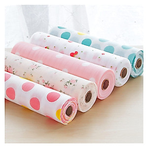 Kitchen Cabinet Liner Reusable Shelf Liner Paper Cabinet Mat Drawer Mat Moisture-Proof Waterproof Dust Proof Non-Slip Tableware Pad Shelf Paper for Kitchen cabinets Non Adhesive (Color : Pink Rose,