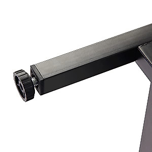 DlandHome Storage Desk Studio Table, 55.1 Inch Large Desk Computer Desk Home Office Table with Storage Shelves Study Writing Desk with Splice Board DUS-CXYM-PB001A-140