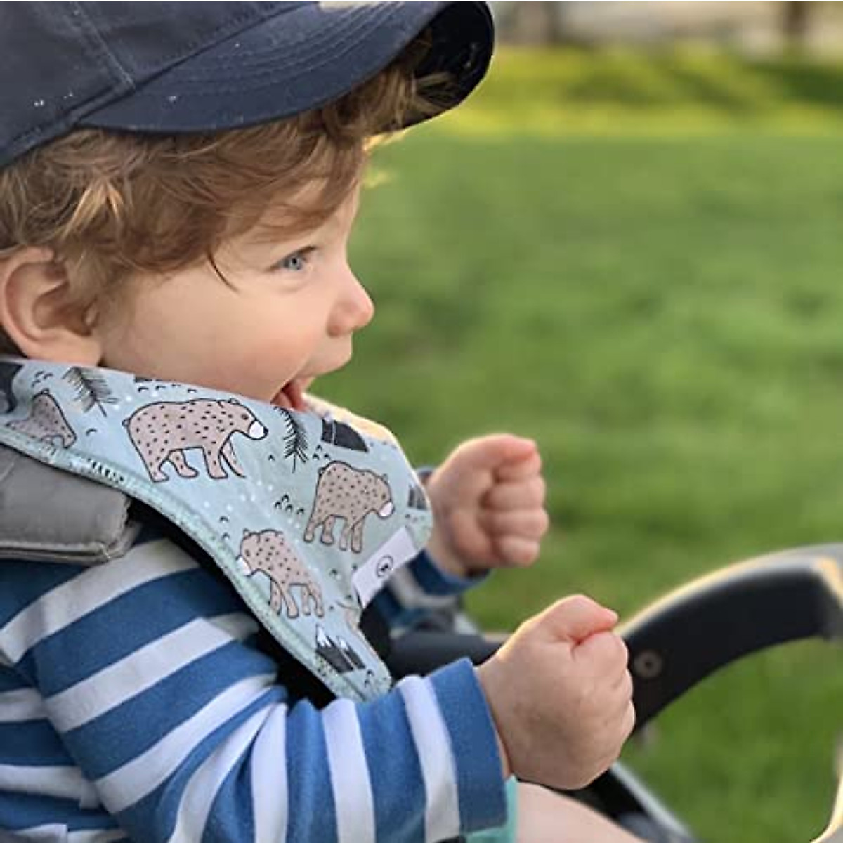 Diaper Squad 100% Organic Cotton Woodland 10-Pack Baby Drool Bandana Bibs for Boys and Girls