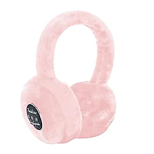 Acuvar Wireless Bluetooth 5.0 Rechargeable Over The Ear Headphone Earmuffs with Extra Soft and Warm Fabric, Microphone, Powerful Surround Stereo Bass and Passive Noise Cancelling (Pink)