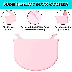 3 Pack Silicone Crock Pot Liner – Dishwasher Safe and Leak proof Silicone Crock Pot Liner Reusable – Perfect Thickened Silicone Slow Cooker Liner for 6 to 8 Quarters
