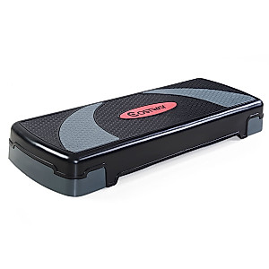 COSTWAY Fitness 31'' Adjustable Aerobic Stepper, Fitness Platform with Non-Slip Surface, Exercise Stepper with 4"-6"-8" Risers, PP Material Workout Equipment for Gym, Home and Office