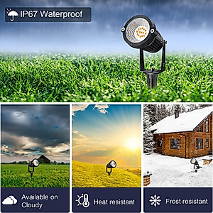 HISTRIP LED Landscape Lights, 7W Low Voltage Outdoor Lights with Wide Range Landscape Lighting, 60,000 Hours Lifespan IP67 Waterproof Landscape Light Withstands Rain, Snow, Thick Fog (12Pack)