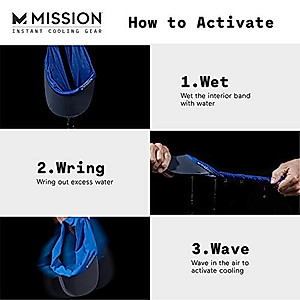 MISSION Cooling Visor, Black - Unisex Fit for Men & Women - Lightweight & Durable - Cools Up to 2 Hours - UPF 50 Sun Protection - Machine Washable
