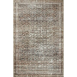 Chris Loves Julia x Loloi Jules Collection JUL-09 Ink / Terracotta, Traditional 8'-6" x 11'-6" Area Rug